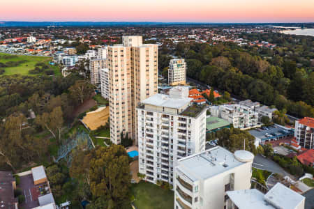 Aerial Photography South Perth Sunset - Airview Online