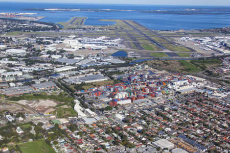 Aerial Photography Tempe and Sydney Airport - Airview Online